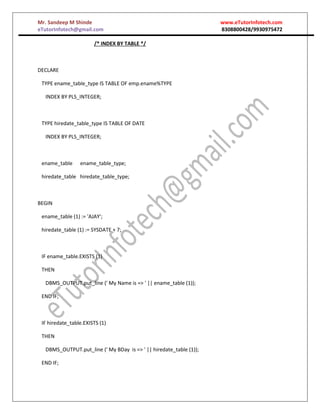 Plsql examples | PDF
