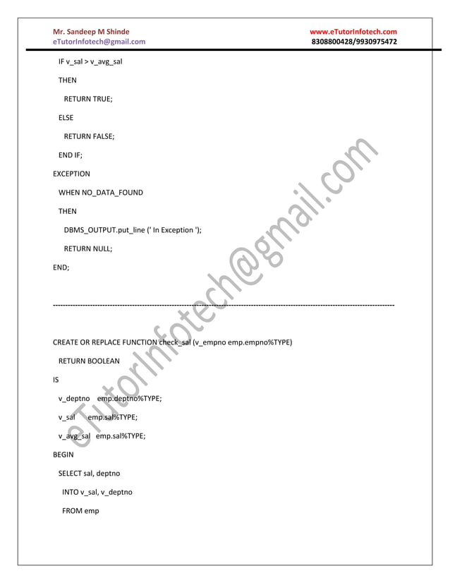 Plsql examples | PDF
