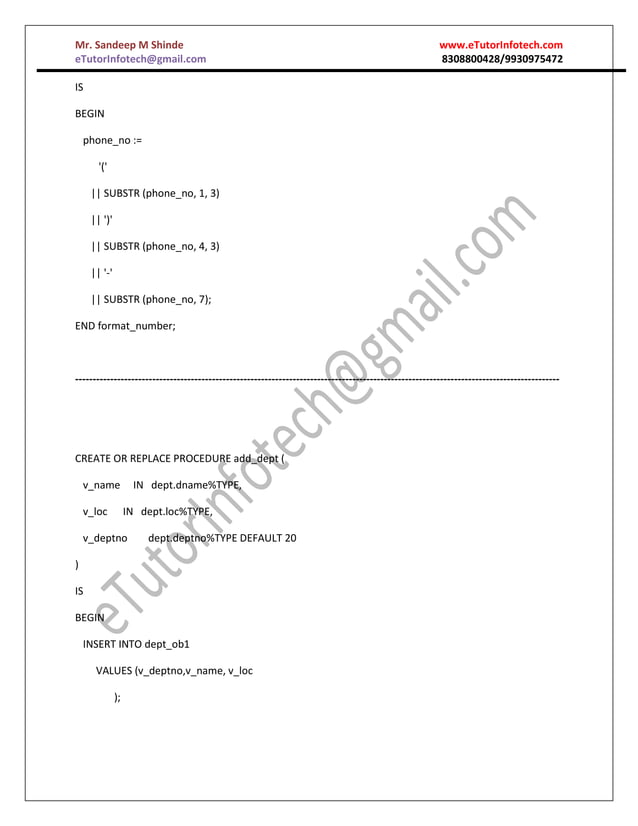 Plsql examples | PDF