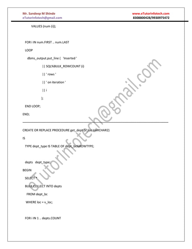 Plsql examples | PDF