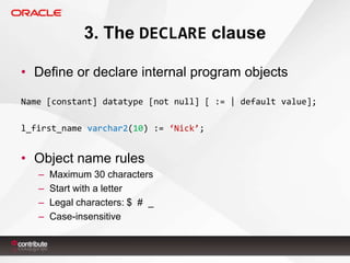 PL/SQL Fundamentals I | PPT