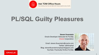 PL/SQL Guilty Pleasures | PPT
