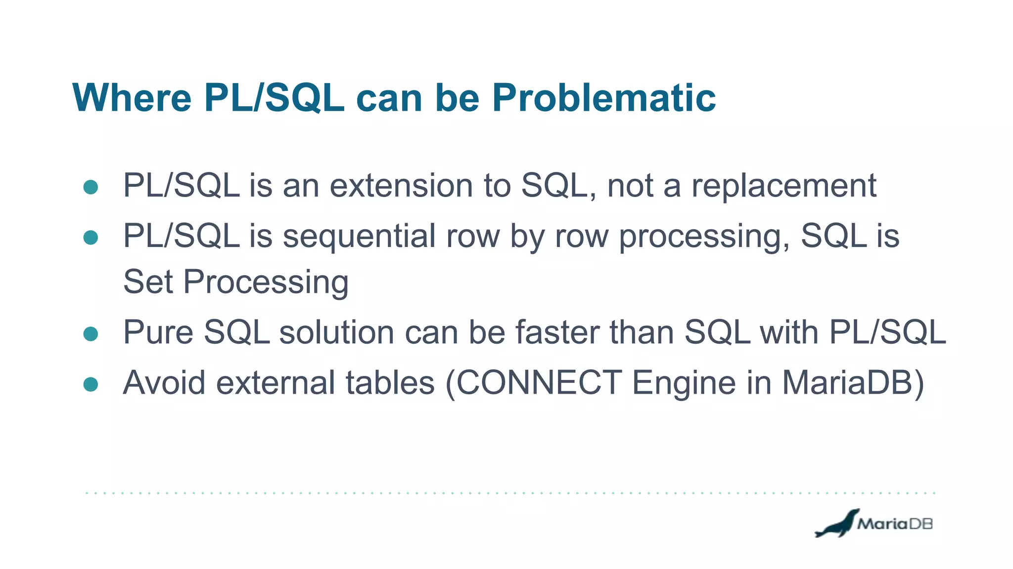Writing powerful stored procedures in PL/SQL | PPT