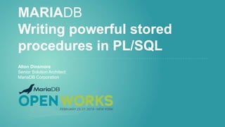 Writing powerful stored procedures in PL/SQL | PPT