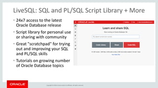 Oracle PL/SQL 12c and 18c New Features + RADstack + Community Sites | PPT
