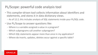 Oracle PL/SQL 12c and 18c New Features + RADstack + Community Sites | PPT