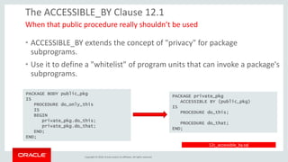 Oracle PL/SQL 12c and 18c New Features + RADstack + Community Sites | PPT