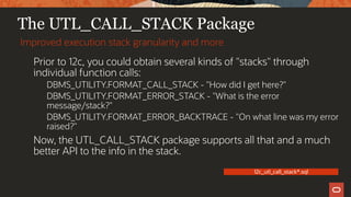 New(er) Stuff in PL/SQL | PDF