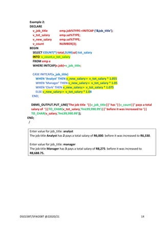 plsql notes.pdf for students Oracle databases | PDF