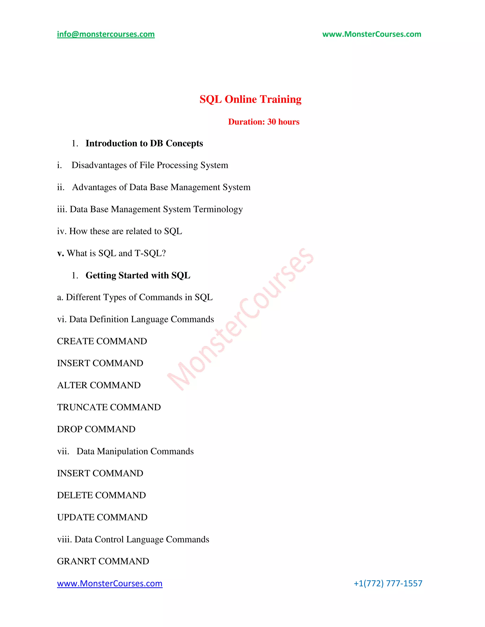 Pl sql online training | PDF