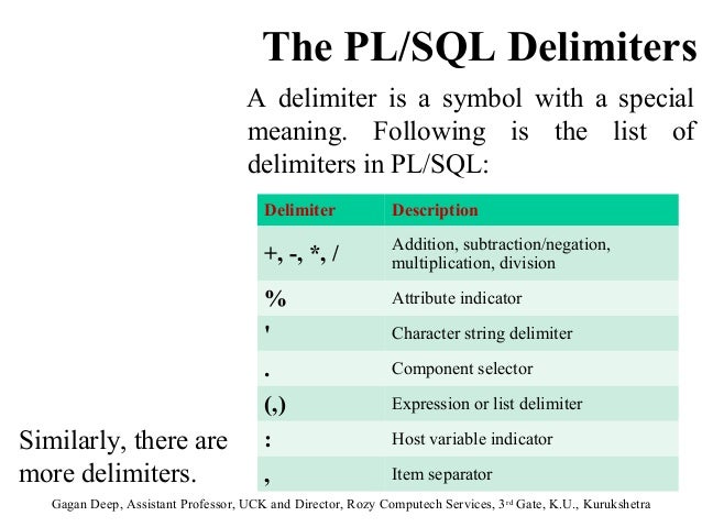 Plsql overview Plsql overview