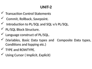 MySQL(PLSQL) Syllabus and SQL vs SQL * plus Session - 01.pptx