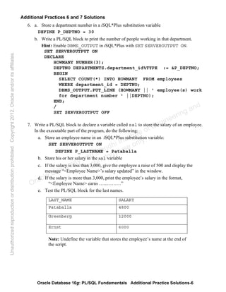 Pl sql student guide v 4 | PDF