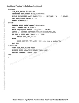 Pl sql student guide v 4 | PDF