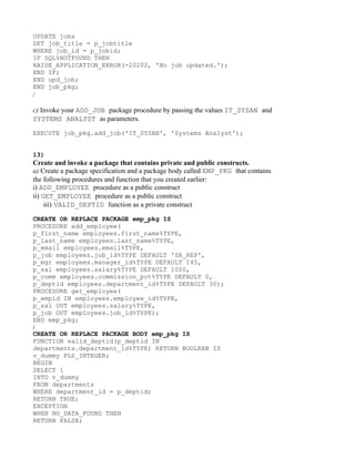 Plsql task answers | DOC