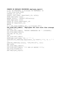Plsql task answers | DOC