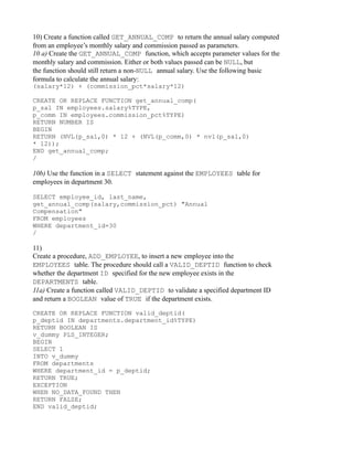Plsql task answers | DOC