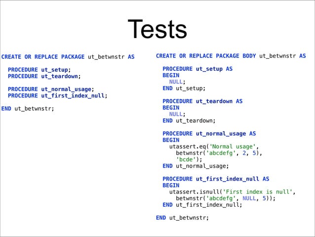 PL/SQL Unit Testing Can Be Fun! | PPT