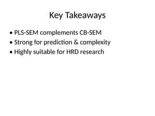 Advanced PLS-SEM Techniques for HRD Researchers: Enhancing Prediction ...