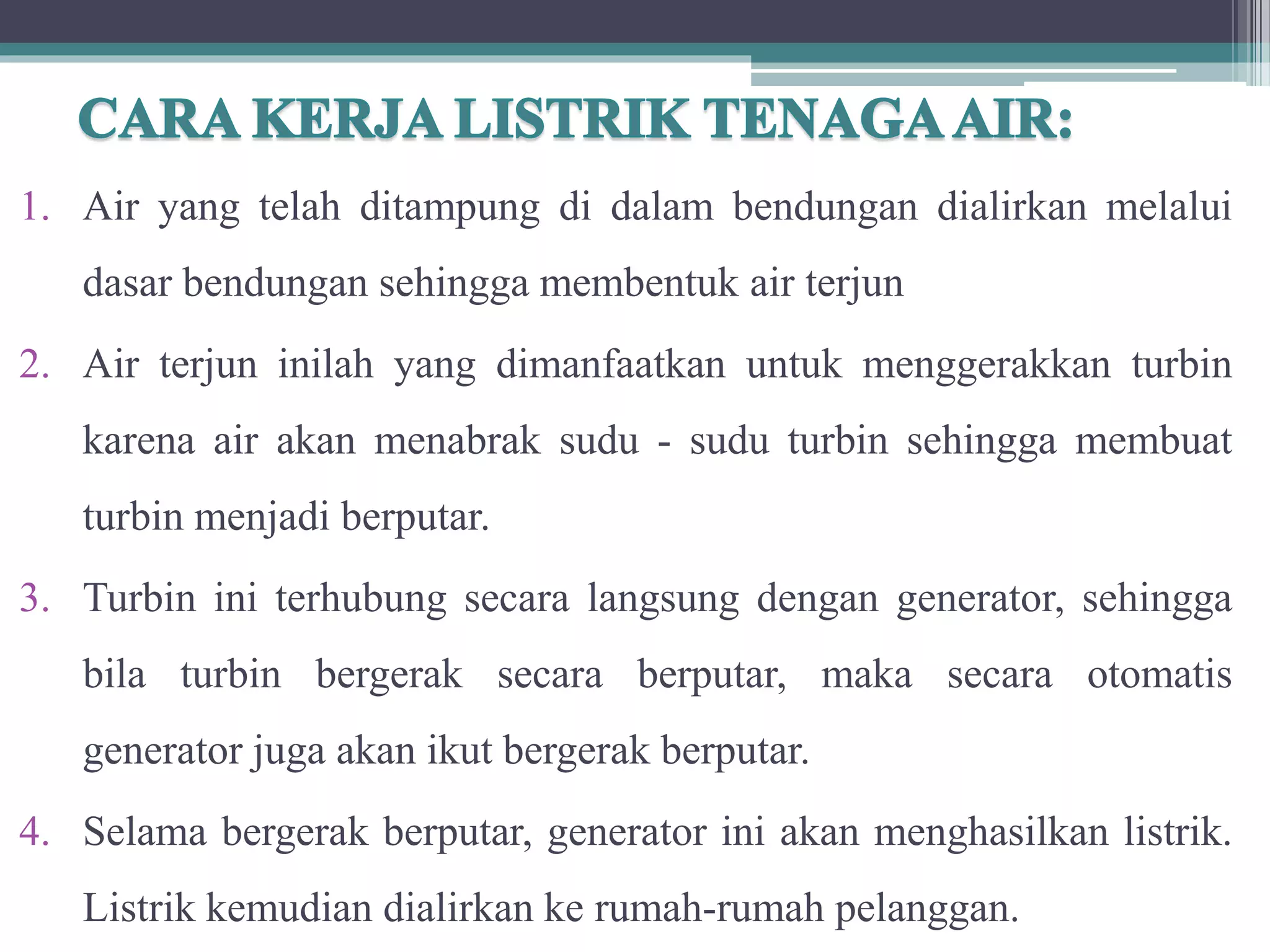 (Plta) pembangkit listrik tenaga air | PPTX