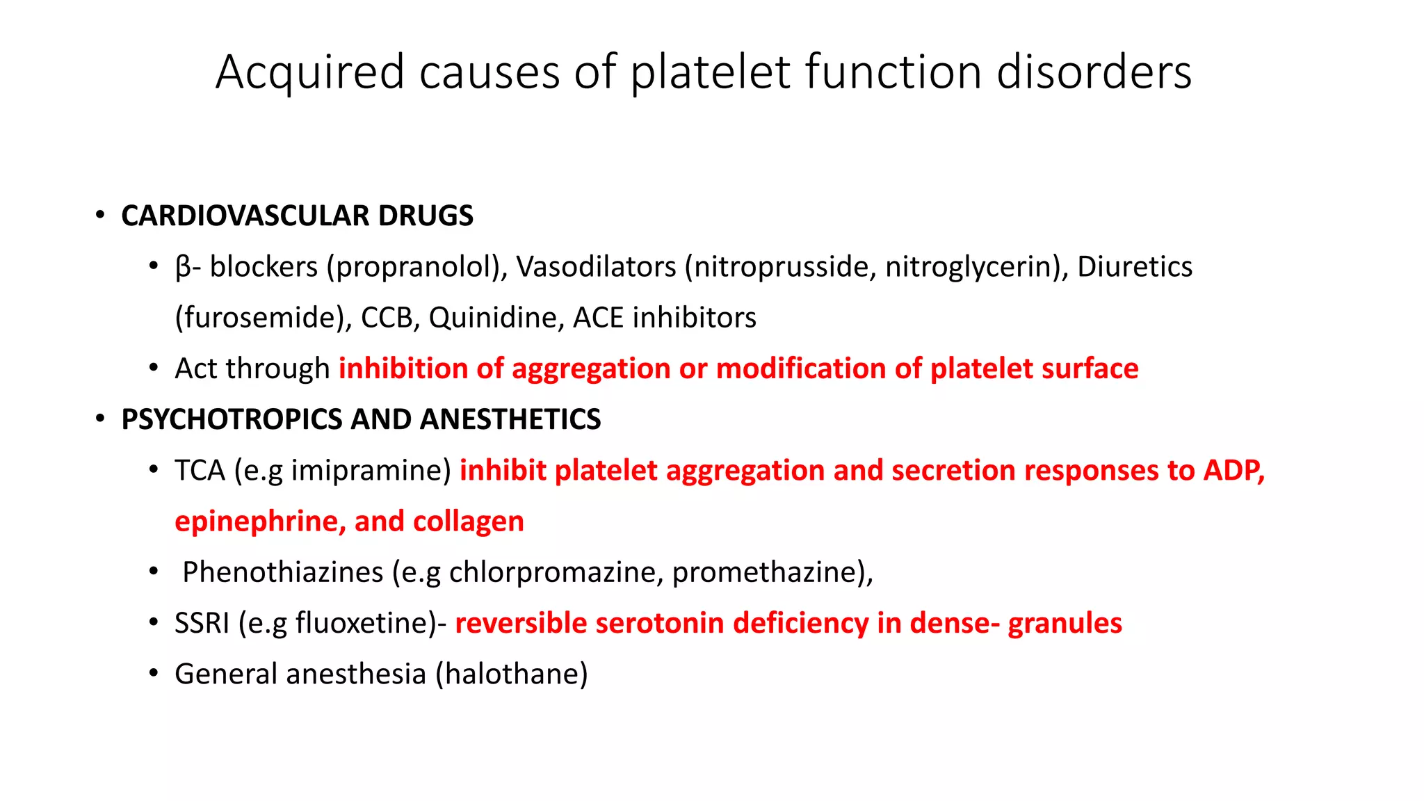 platelet function, disorders and its assesment | PPTX