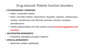 platelet function, disorders and its assesment | PPTX