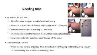 platelet function, disorders and its assesment | PPT