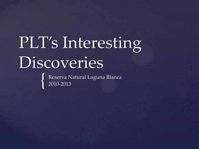 Plt interesting inventory discoveries | PPTX