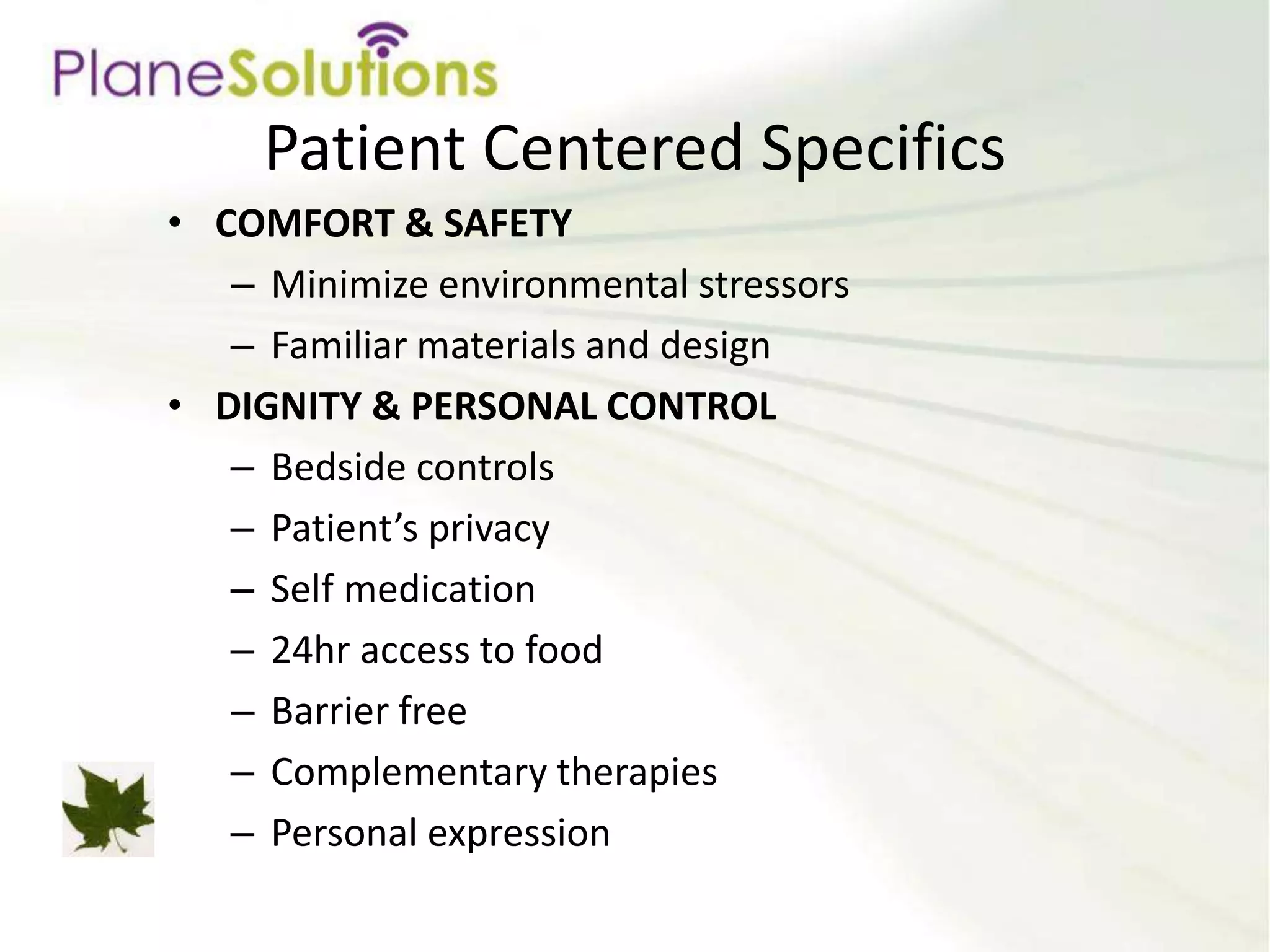Research Roots of Planetree Patient-Centered Design | PPTX