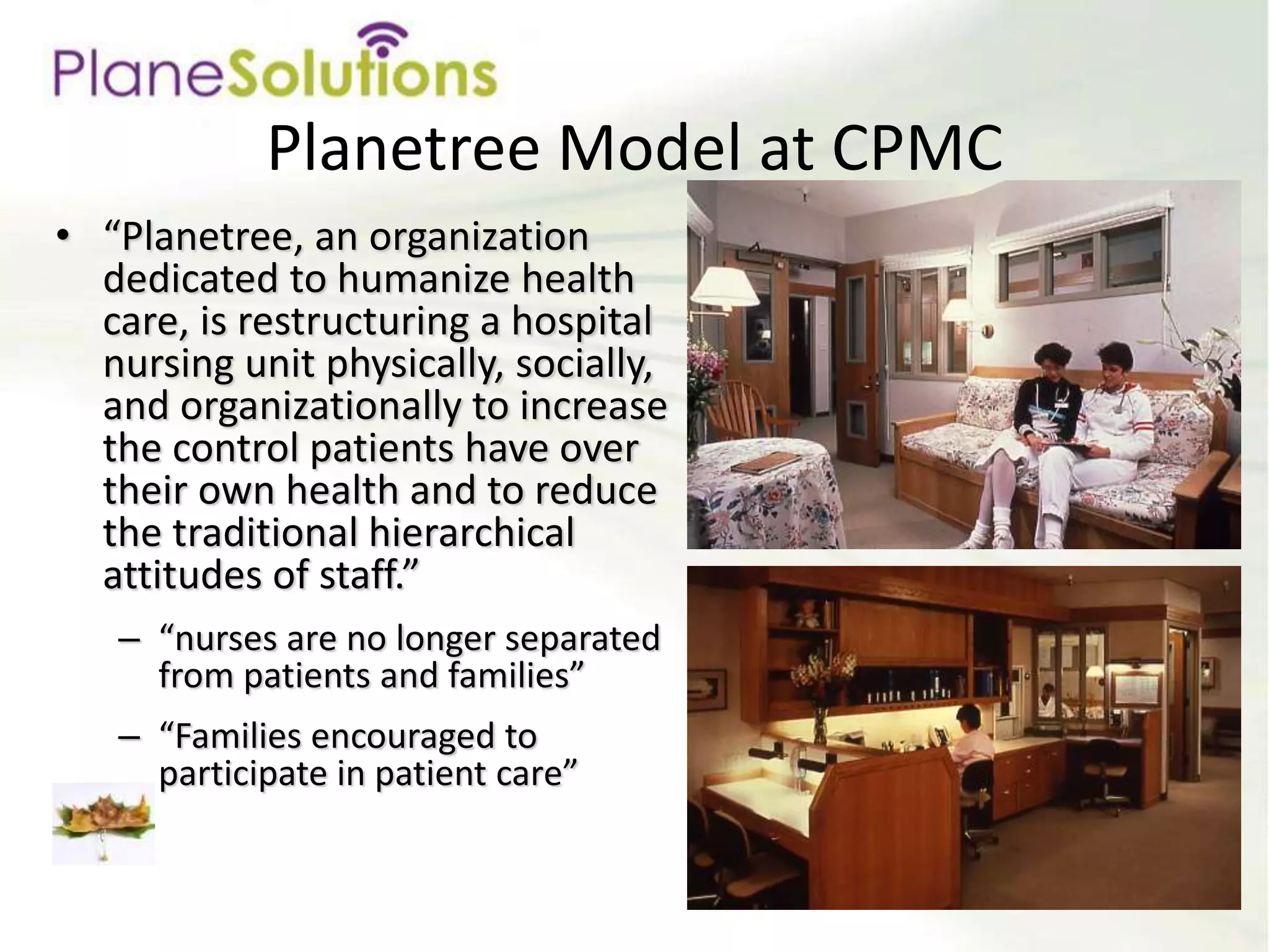 Research Roots of Planetree Patient-Centered Design | PPTX