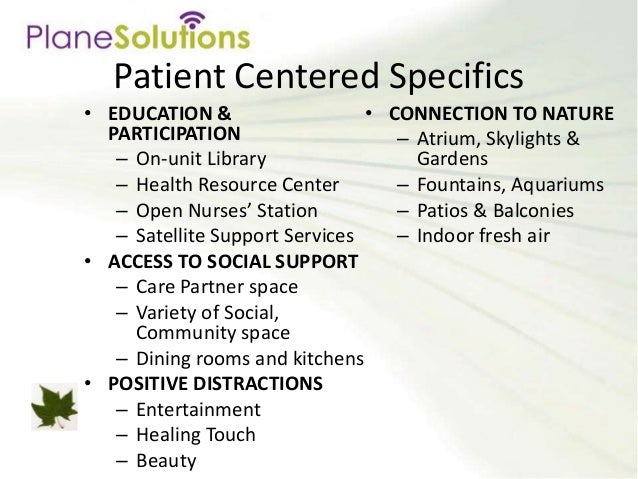 Research Roots of Planetree Patient-Centered Design