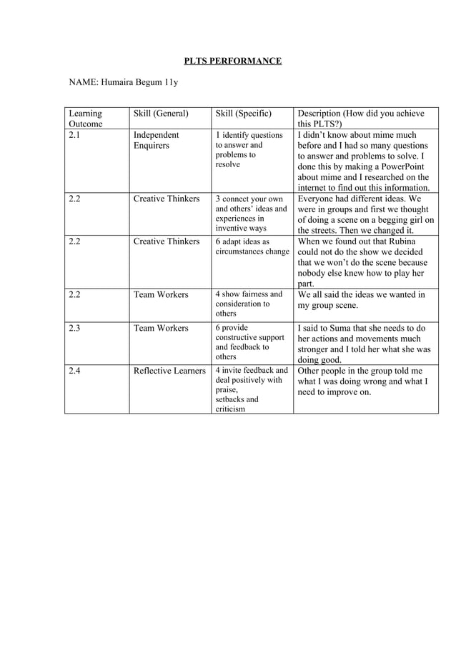 Plts performance | PDF