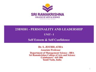 Introduction Self - Esteem & Self - Confidence | PPTX