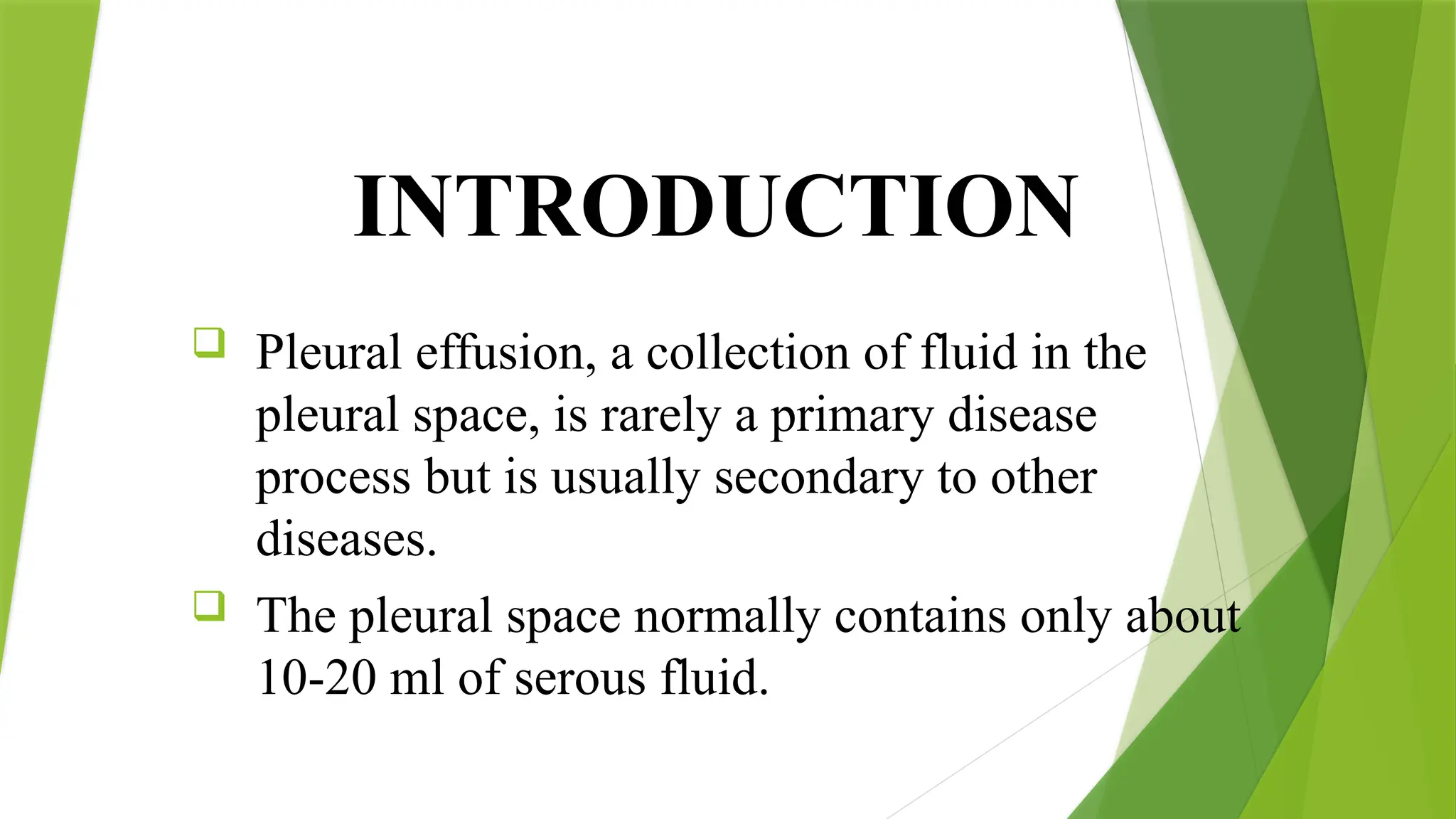 SEMINAR ON PLUERAL EFFUSION BY SANJANA AAGATE | PPTX