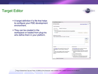 Eclipse Plug-in Develompent Tips And Tricks | PPT