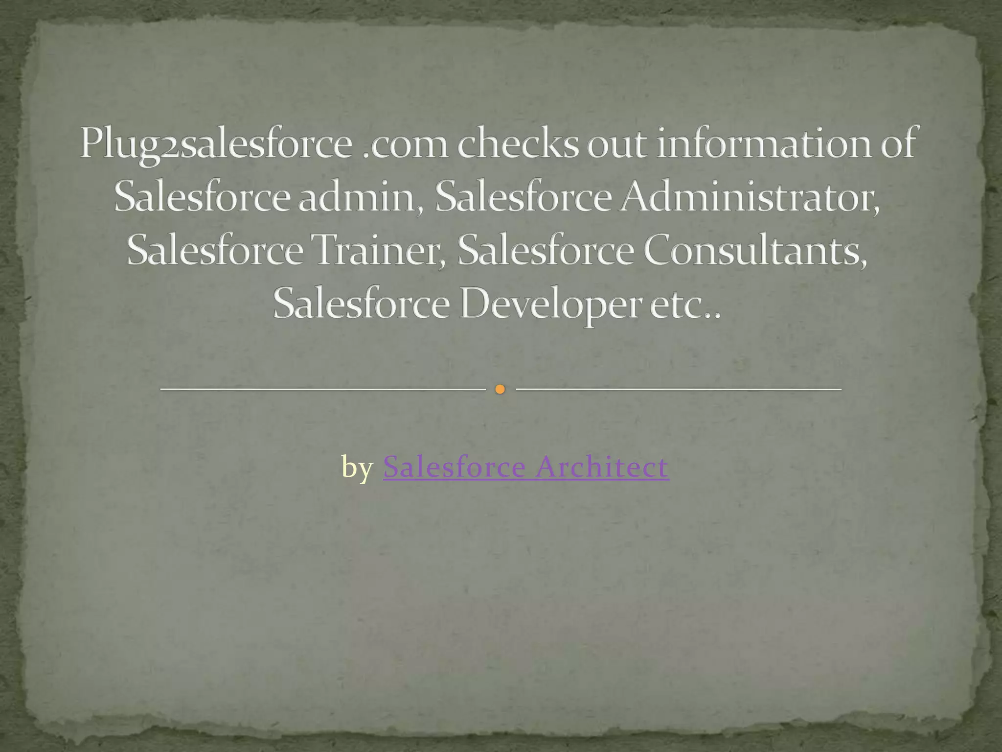 Salesforce Trainer | PPT