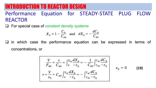 Plug Flow Reactor | PPTX | Chemistry | Science
