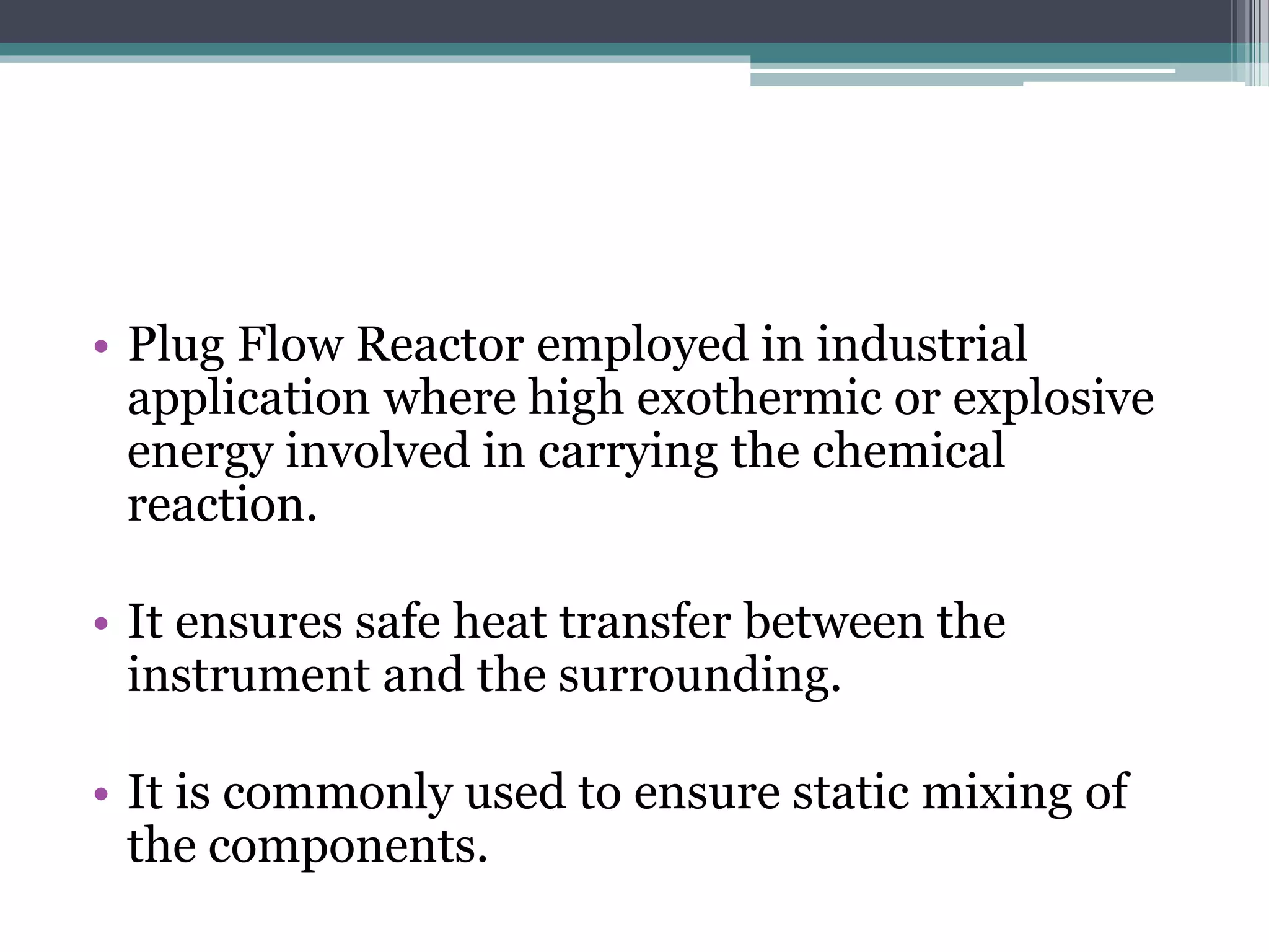 Application of Plug Flow Reactor | PPTX