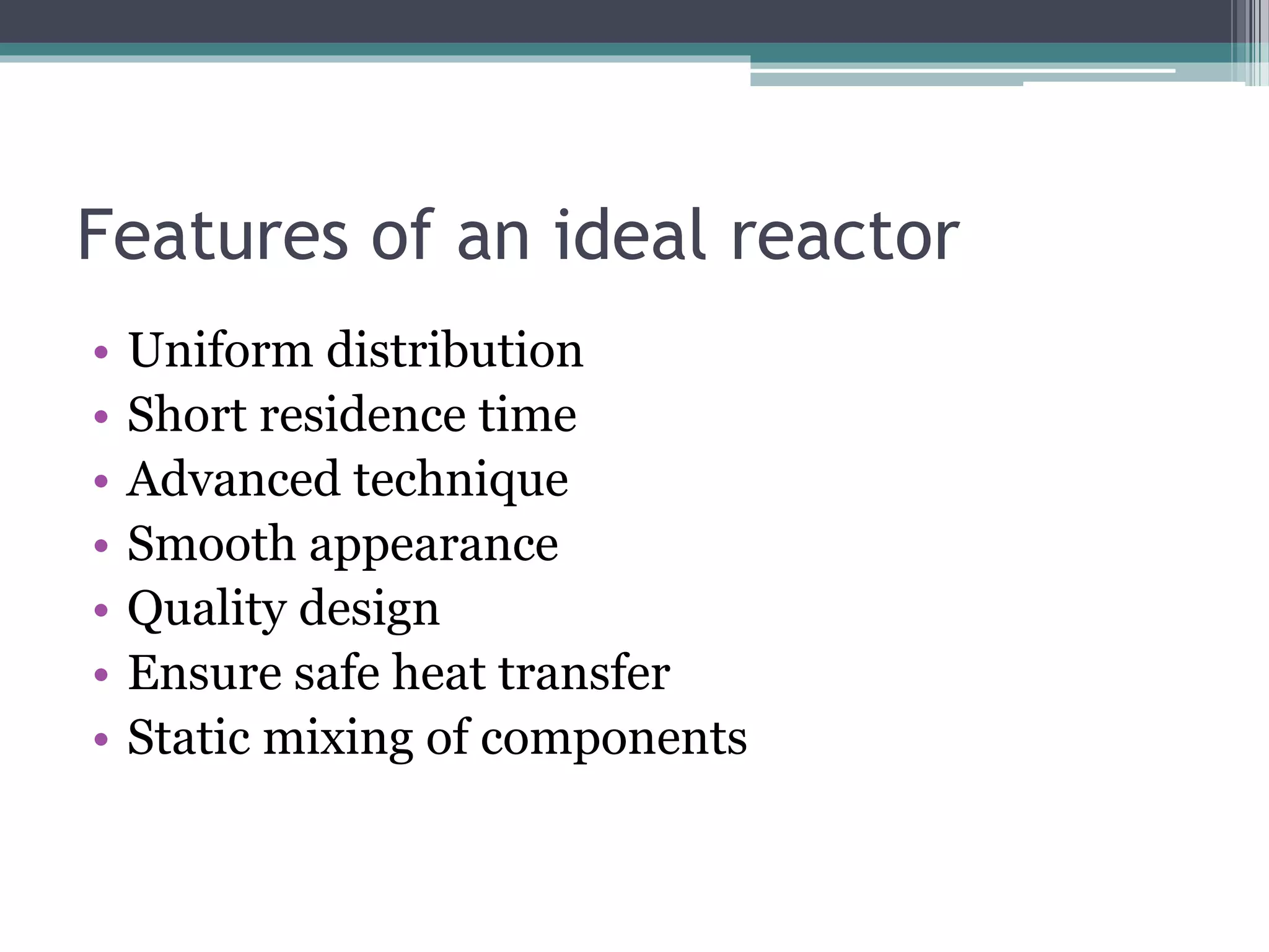 Application of Plug Flow Reactor | PPTX