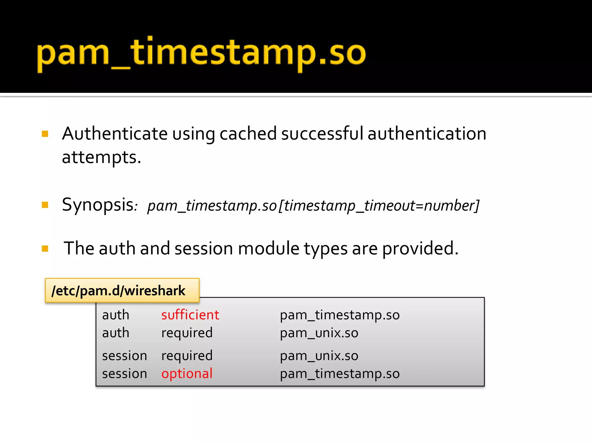 Pluggable Authentication Modules Ppt