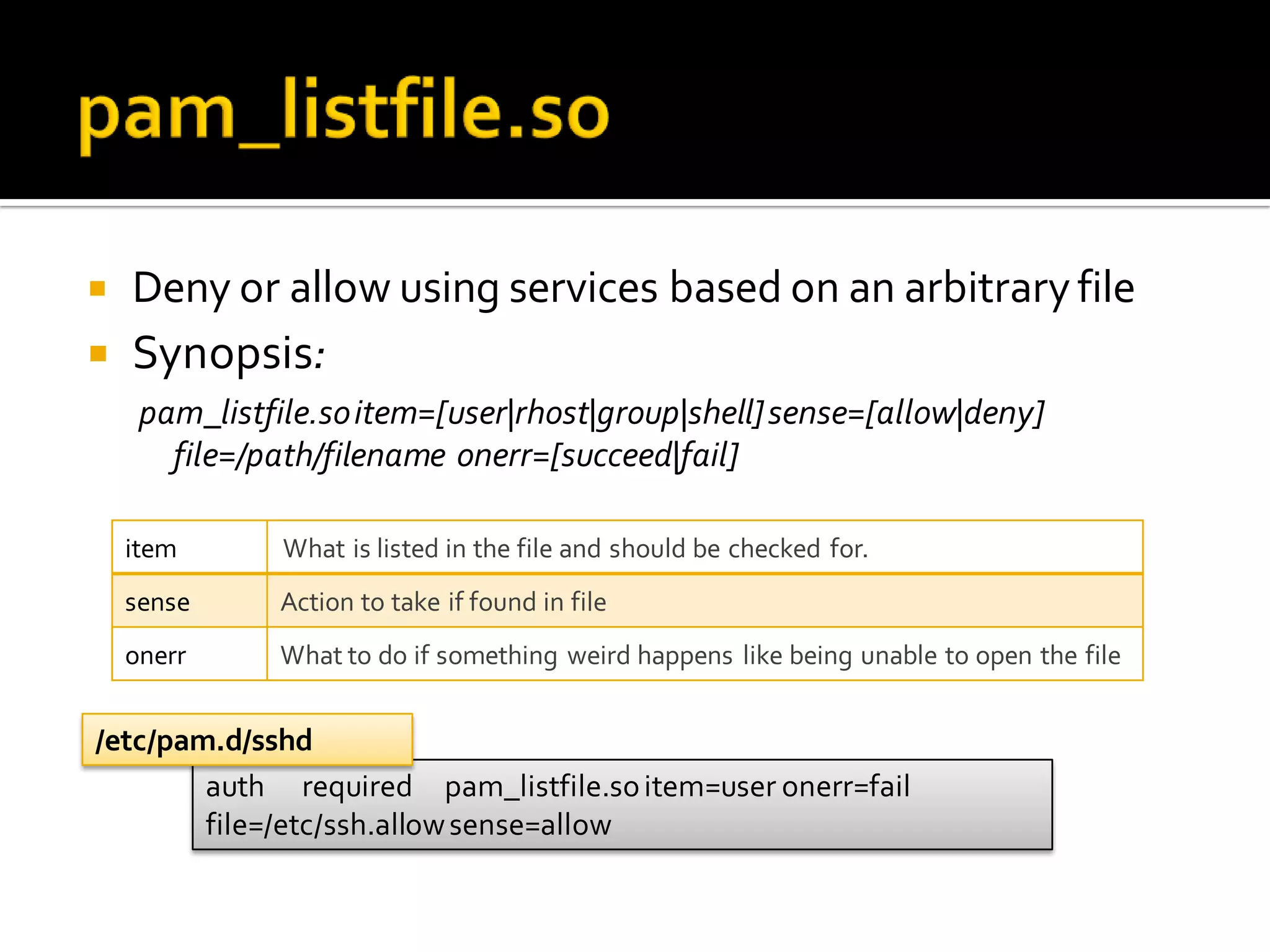 Pluggable Authentication Modules Ppt