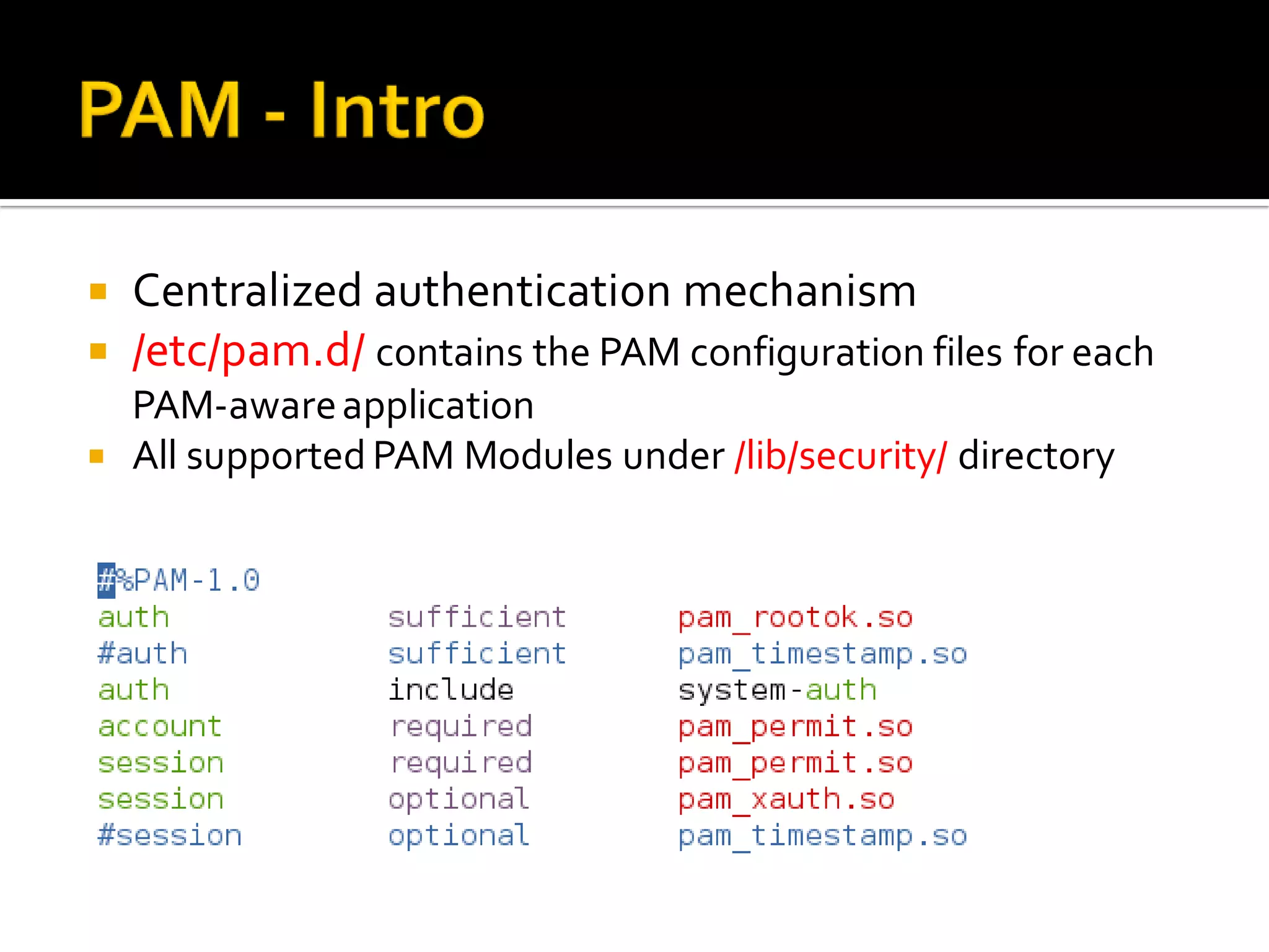 Pluggable authentication modules | PPT
