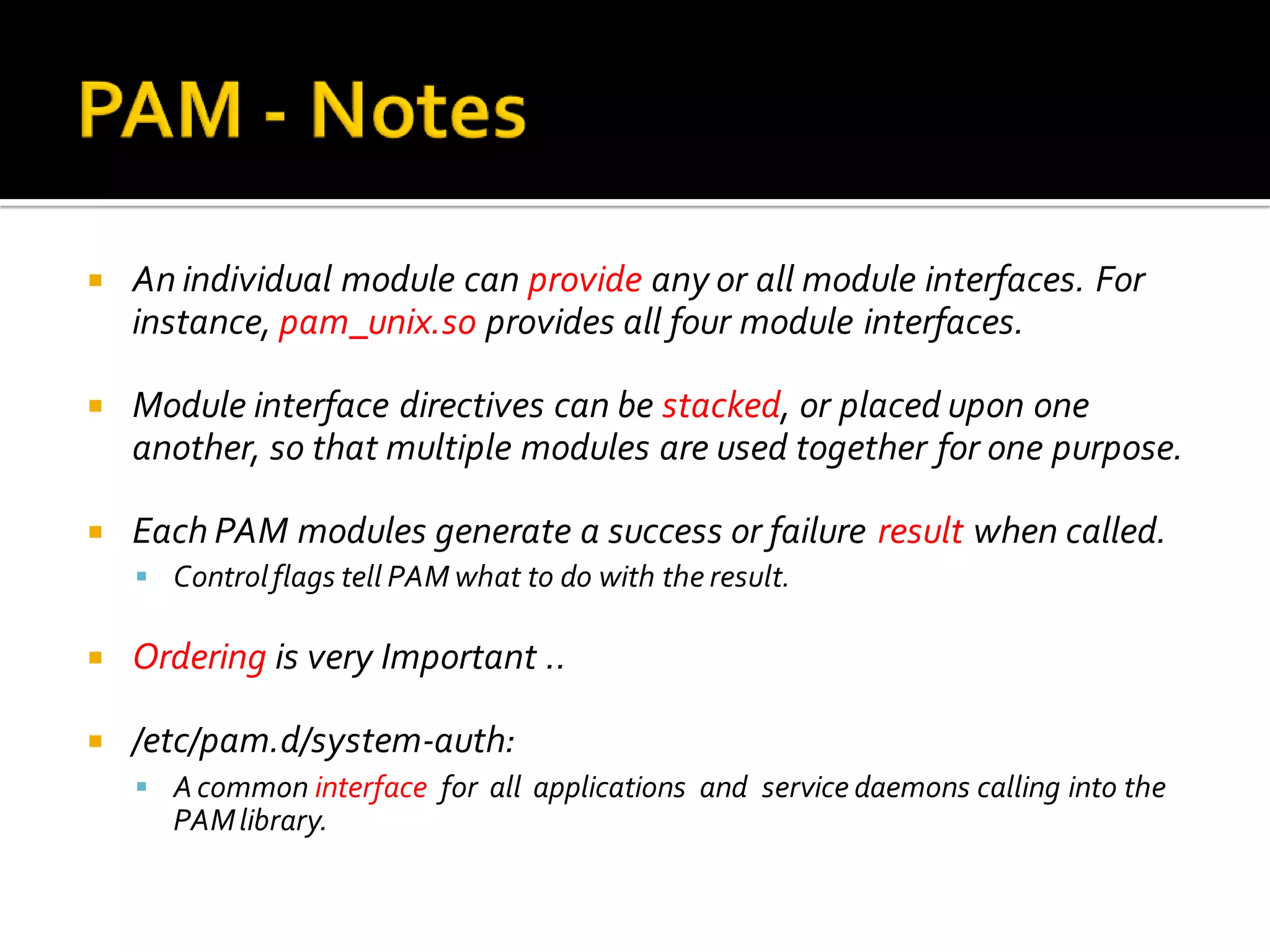 Pluggable authentication modules | PPT