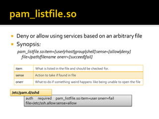 Pluggable authentication modules | PPT