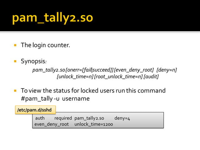 Pluggable authentication modules | PPT