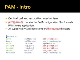 Pluggable authentication modules | PPT