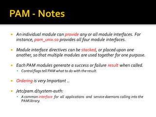 Pluggable authentication modules | PPT