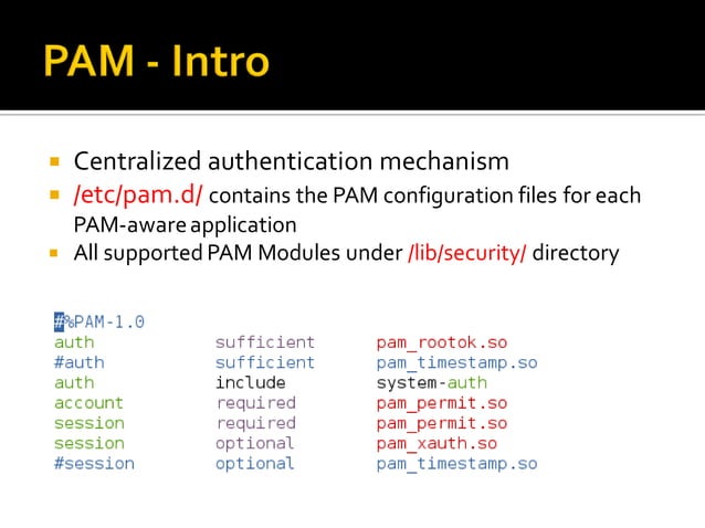 Pluggable authentication modules