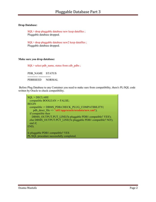 Pluggable database 3 | PDF