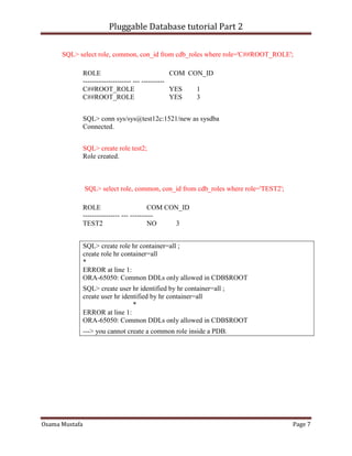 Pluggable database tutorial 2 | PDF | Databases | Computer Software and ...